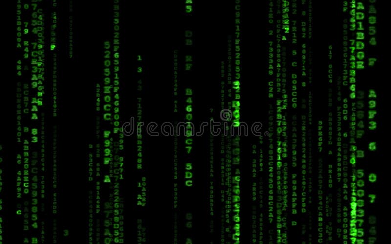Computer Code Falling Matrix Style. Stock Illustration - Illustration ...