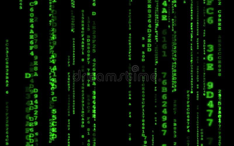 Computer Code Falling Matrix Style. Stock Illustration - Illustration ...
