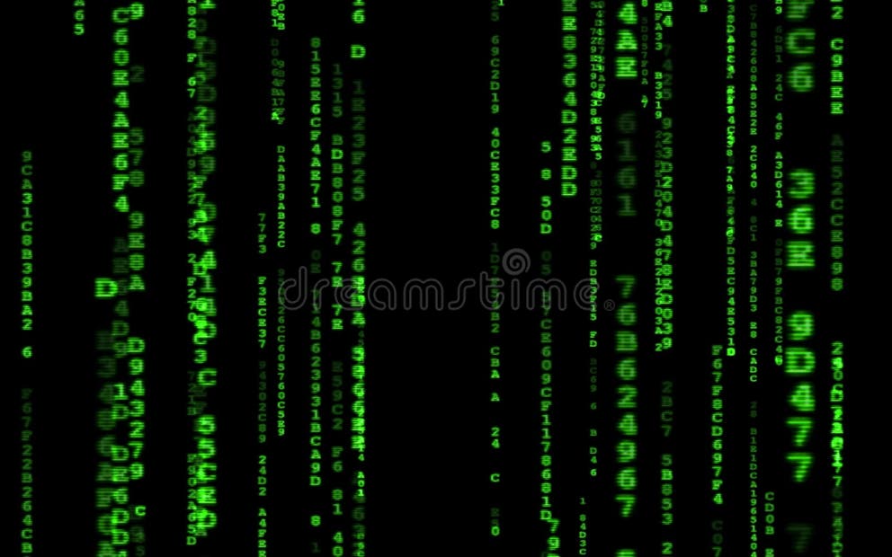 Computer Code Falling Matrix Style. Stock Illustration - Illustration ...