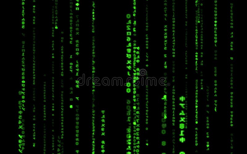Computer Code Falling Matrix Style. Stock Illustration - Illustration ...
