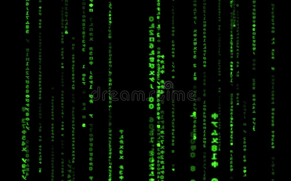 Computer Code Falling Matrix Style. Stock Illustration - Illustration ...