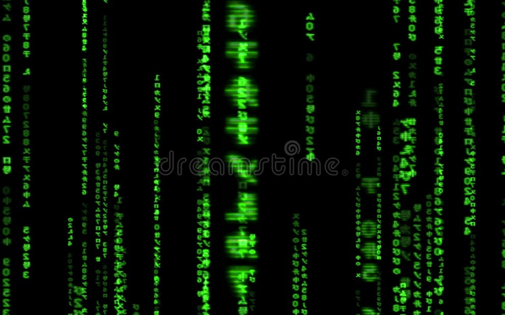 Computer Code Falling Matrix Style. Stock Illustration - Illustration ...