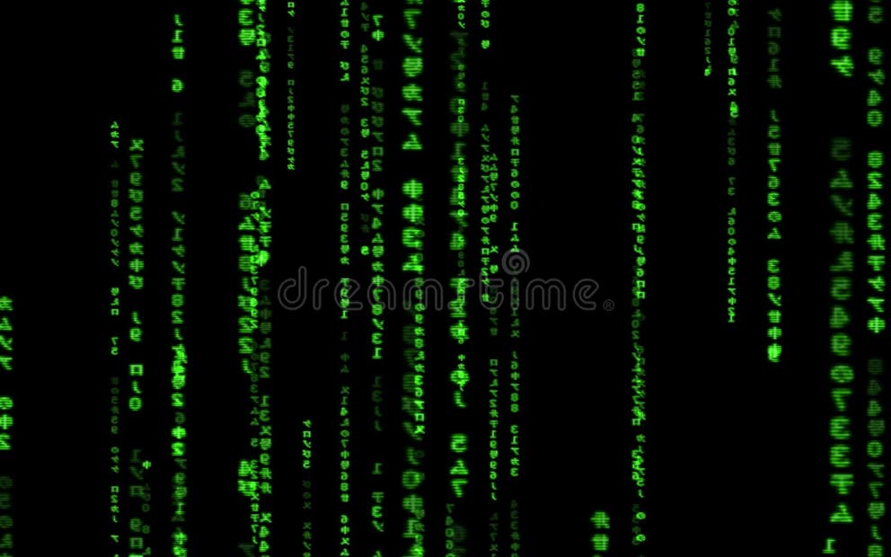 Computer Code Falling Matrix Style. Stock Illustration - Illustration ...
