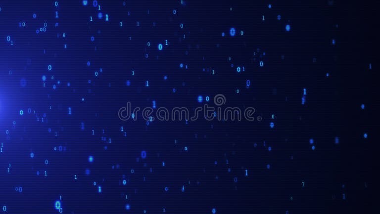 Digital Binary Data Streaming Code Matrix Background Concept Programming Coding Hacker