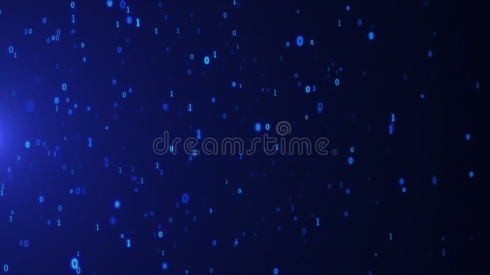 Digital Binary Data, Streaming Code Matrix Background. Concept, Programming Coding Hacker ...