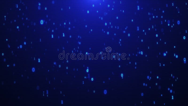 Digital Binary Data Streaming Code Matrix Background Concept Programming Coding Hacker