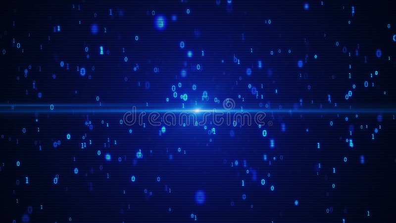 Digital Binary Data Streaming Code Matrix Background Concept Programming Coding Hacker