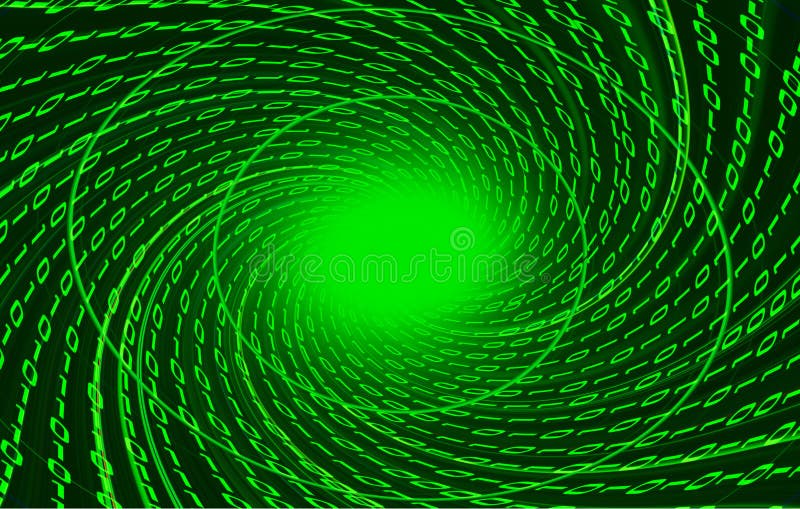 Digital Binary Data Tunnel And Binary Code Streaming On The Black Background Stock Image Image 8615
