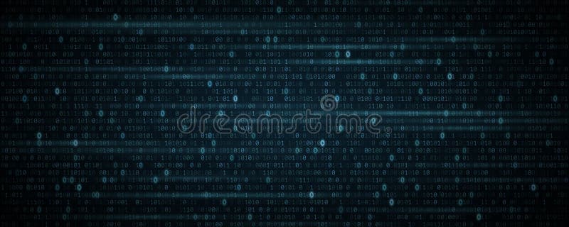 Binary Software Code Background. Random Binary Numbers of Program Code. Digital Data Technology ...