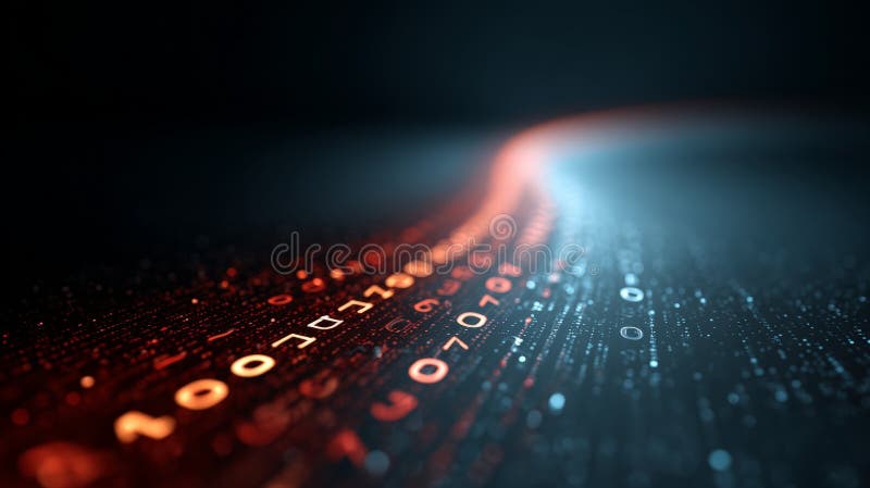 287 Ai Generated Futuristic Stream Binary Code Flowing Dark Background Stock Photos - Free ...