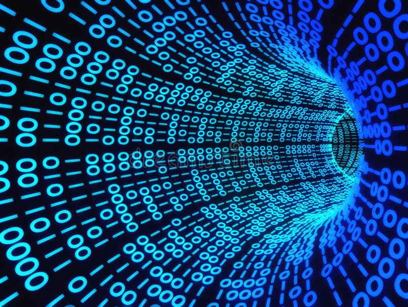 Digital Binary Tunnel stock illustration. Illustration of generate ... Digital Binary Tunnel stock illustration. Illustration of generate ...
