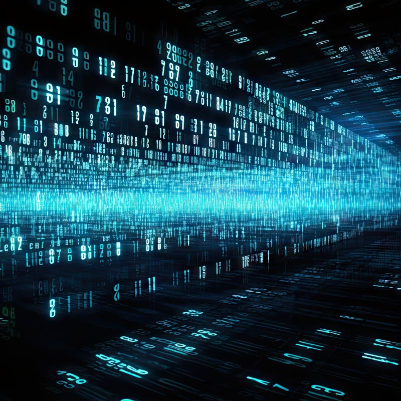 Digital Binary Website Header Banner Stock Image - Image of website ...