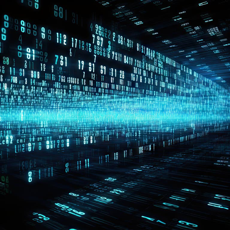 Digital Binary Website Header Banner Stock Image - Image of website ...