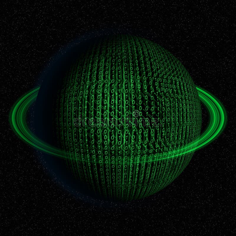 Digital it binary world stock illustration. Illustration of global ...