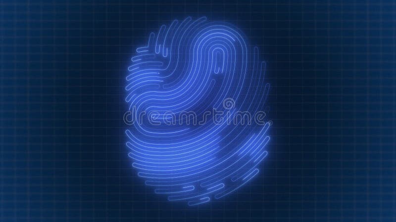 Digital Biometric Fingerprint Background Animation Stock Footage ...