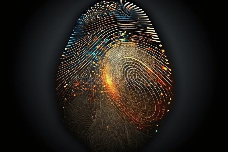 Digital Biometric Identification Systems. Ai Generated Stock ...