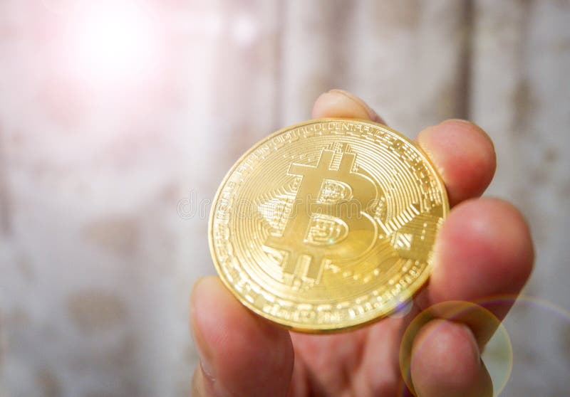 Digital Bitcoin stock photo. Image of industry, coins - 97320426