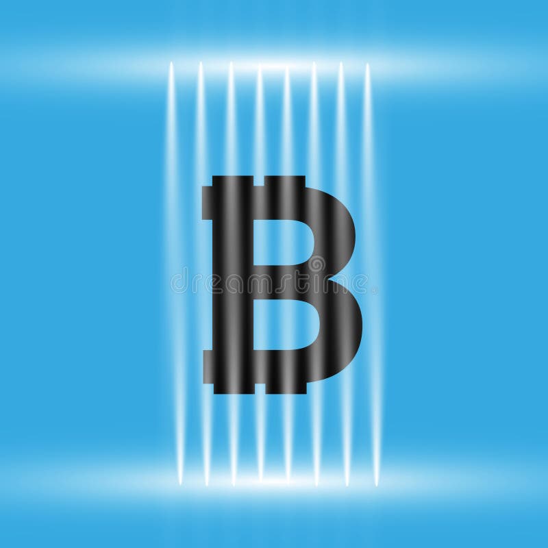Digital Bitcoins Symbol with Light Effect on Transparent Backgraund ...