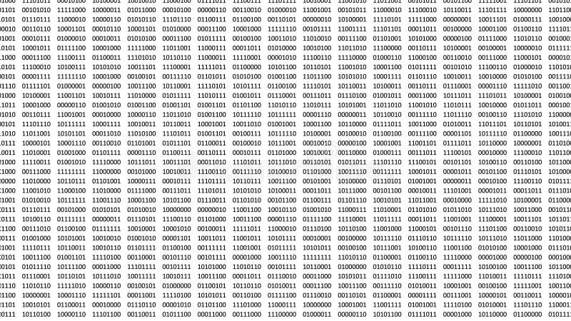 Digital Bits and Bytes on a White Computer Screen Stock Illustration ...