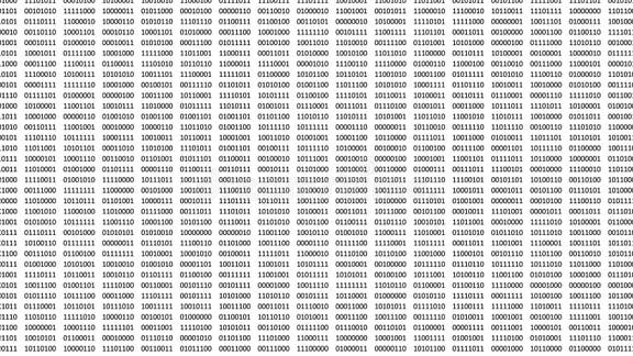 Digital Bits and Bytes on a White Computer Screen Stock Illustration ...