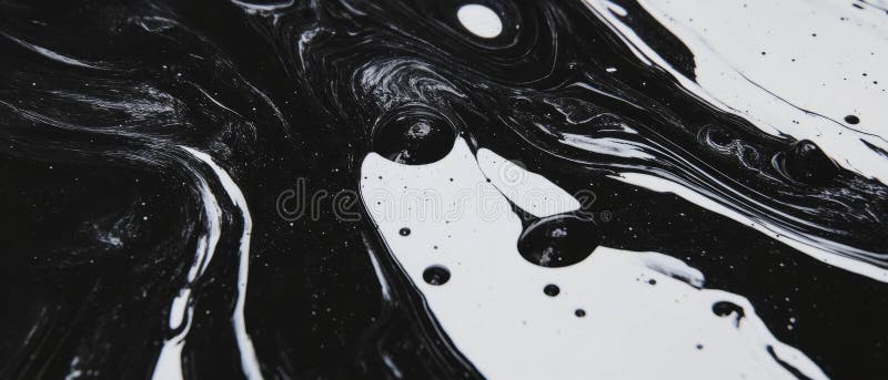 Digital Black Ink Patterns with Smooth Curves on a White Background ...