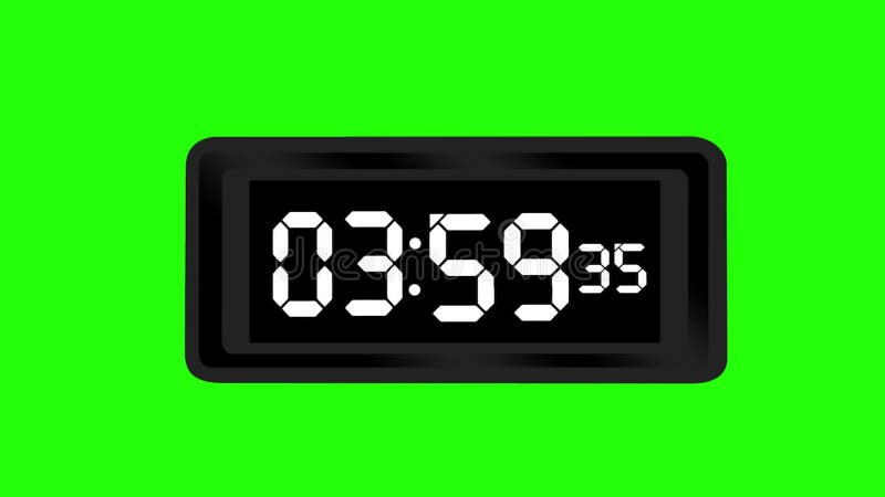 Digital Black Wall Clock - Four O Clock Alarm Buzzer Time Countdown ...