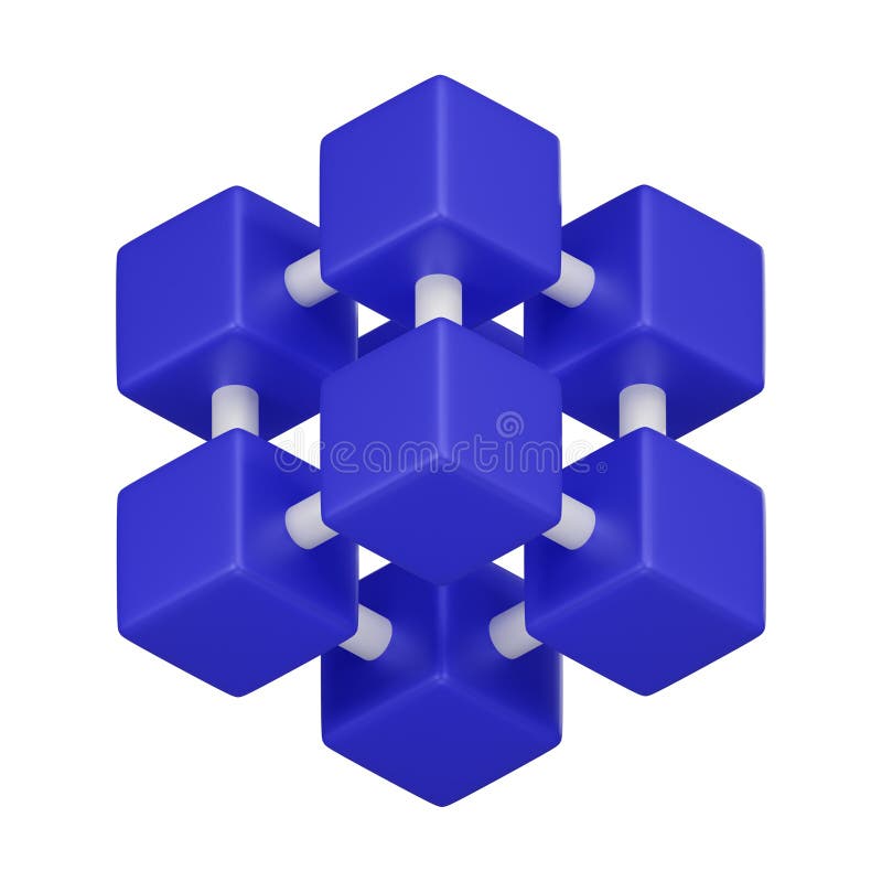 Digital Block 2x2 Cloud Package 3d Icon Stock Photo - Illustration of ...