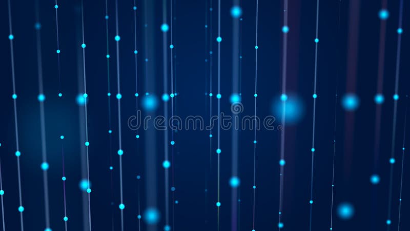Digital Blockchain Concept. Data Storage in Separate Cells. Abstract Background with Dots and ...