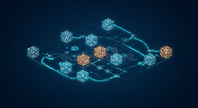 Interconnected Blue Digital Cubes Stock Illustrations – 2,414 Interconnected Blue Digital Cubes ...