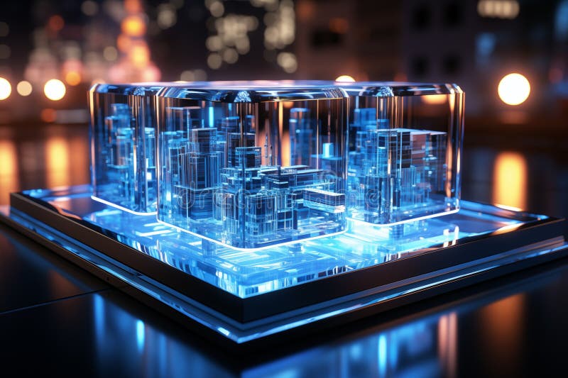 Digital Blocks or Cubes Constructs Database. by Generative Ai Stock ...