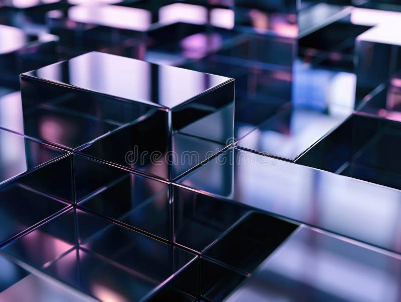 Digital Blocks in Shapes and Colors Abstract Stock Image - Image of ...