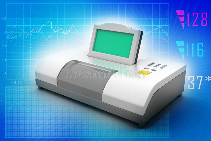 Digital Blood Pressure Monitor Vector Flat Design Stock Vector ...