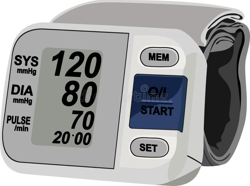 Digital Blood Pressure Measurement Equipment Stock Vector ...