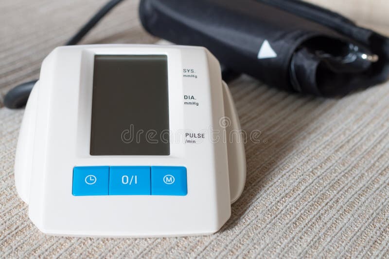 Digital blood pressure stock image. Image of care, automatic - 52042693