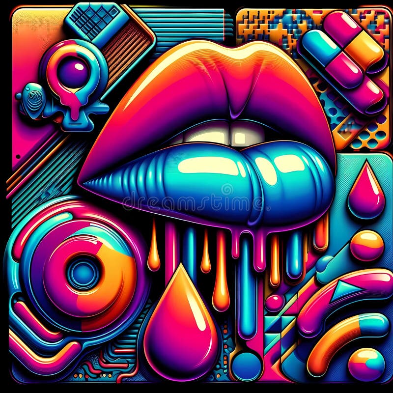 Digital Bloom. stock illustration. Illustration of future - 325834351