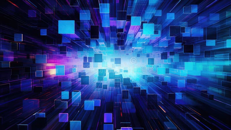 Digital Blue Electronic Background Stock Illustration - Illustration of ...