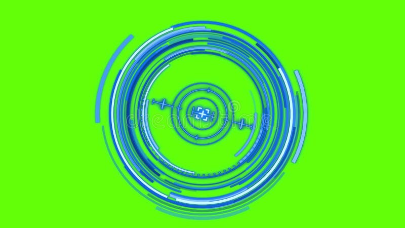 Digital Blue HUD Circle User Interface on Isolated Loop Background ...