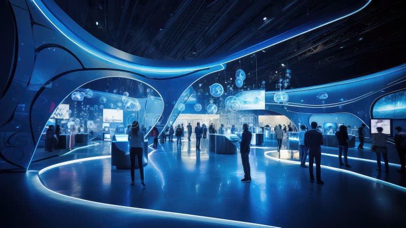 Digital Blue Innovation Background Stock Illustration - Illustration of ...