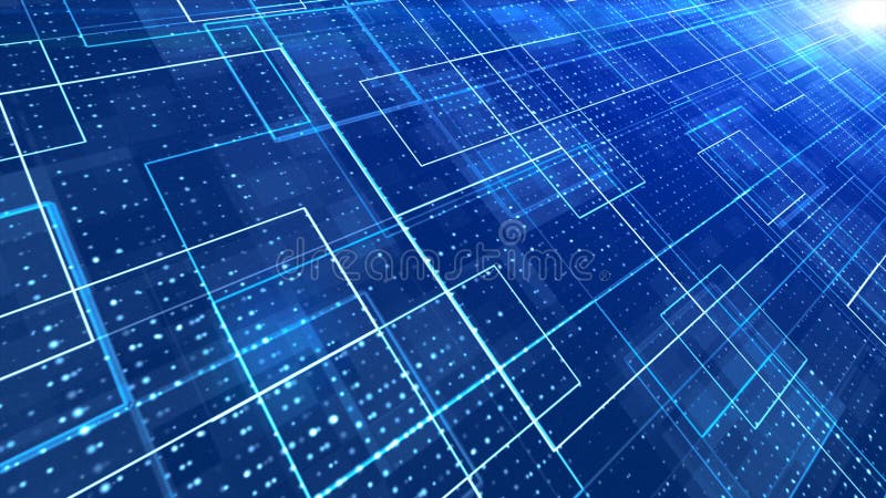 Digital Blue Lines Geometric Abstract Background Stock Illustration ...