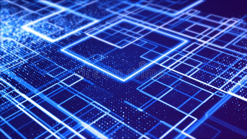 Digital Blue Lines Geometric Background. Abstract Background Stock ...