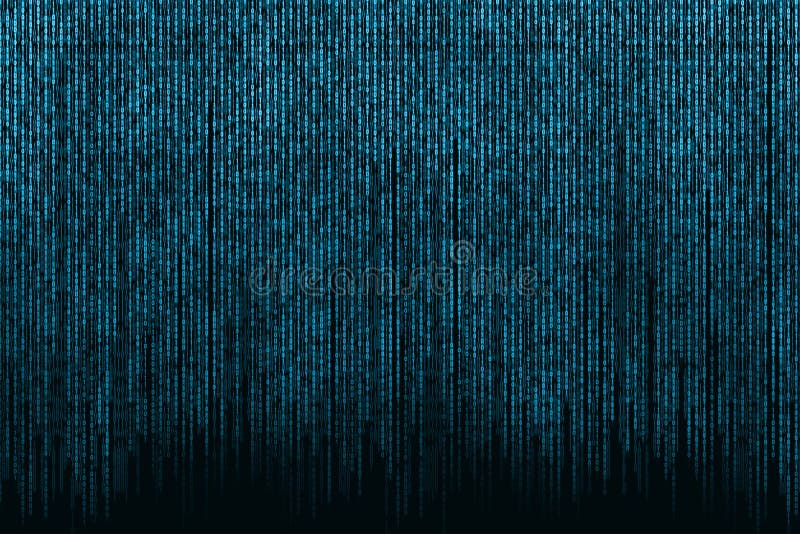 Digital Blue Matrix Background Stock Illustration - Illustration of ...
