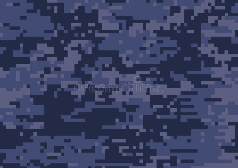 Digital Blue Military Camouflage Textured Background Stock Illustration ...