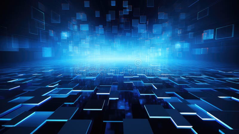 Digital Blue Modern Background Stock Illustration - Illustration of ...