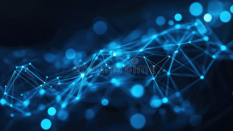 Digital Blue Signals Creating a High-tech Data Connectivity Background ...