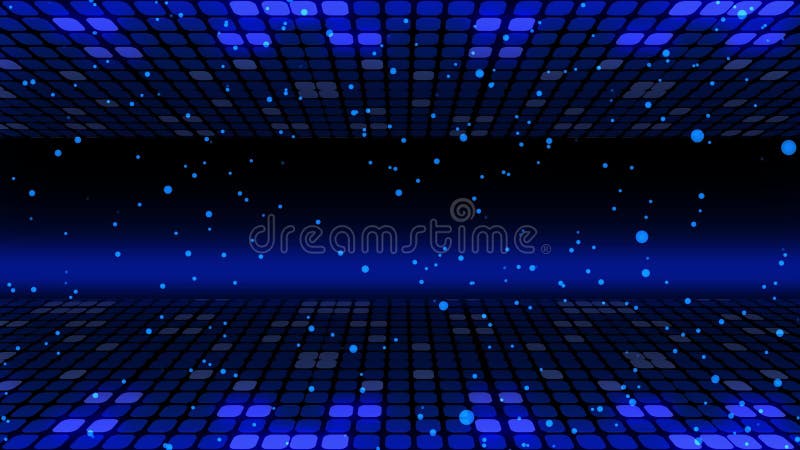 Digital Blue Squares Stars Background Technology Loop Stock Footage ...