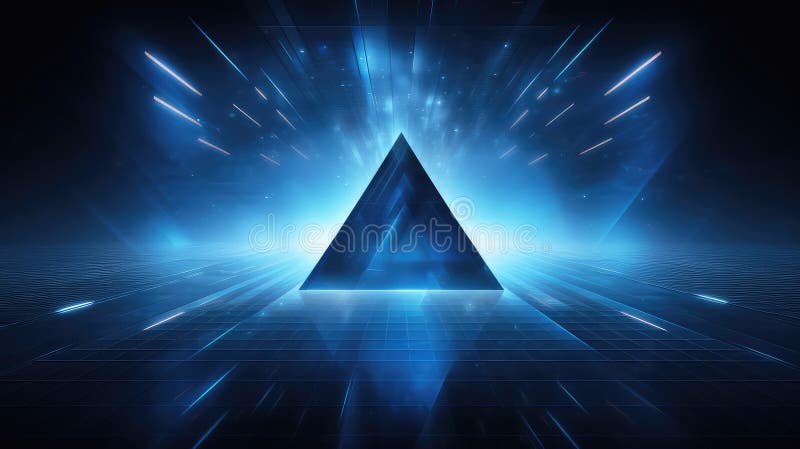 Digital Blue Triangle Abstract Background Stock Illustration ...