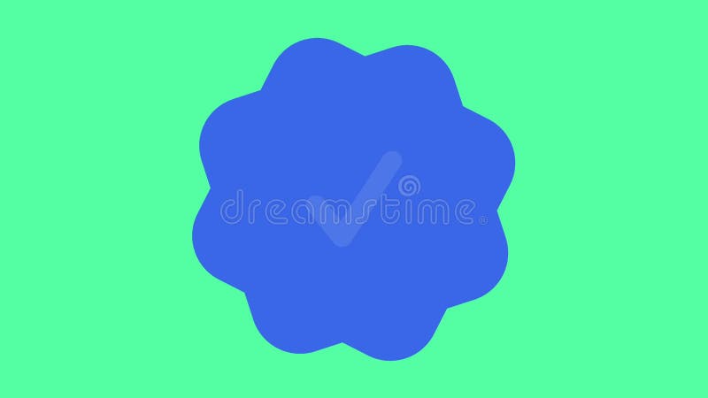 Digital Blue Verify Badge Checkmark Sign Video Stock Video - Video of ...