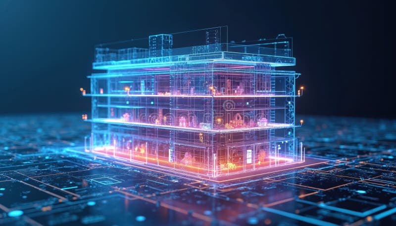 Innovative Tech Construction Life Cycle Management Stock Illustrations ...
