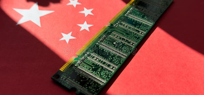 Digital Board with China Flag. Electronic Board of Chinese Origin. PRC ...