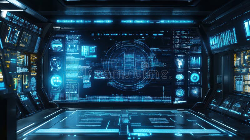 A Digital Board with Futuristic Elements Representing Advanced ...